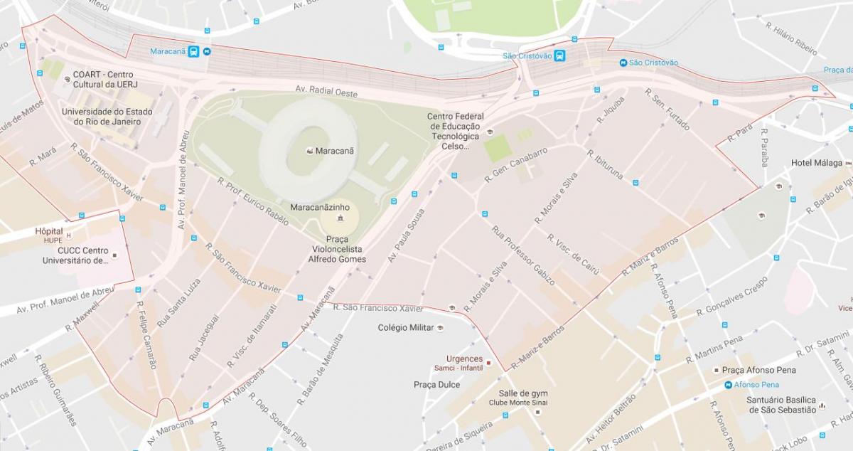 Bairro Maracanã mapa - mapa bairro Maracanã (Zcela)
